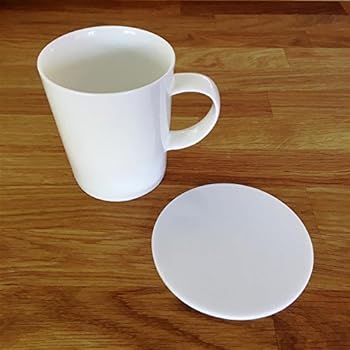 10 x White Ceramic Round Blank Sublimation Coaster - 10cm - High ...