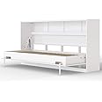 SMARTBett Basic Cama abatible Cama Plegable Cama de Pared (Blanco, 90 x ...