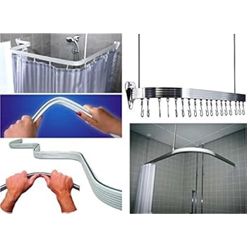 Spirella Ova Rondo Bright Finish Curved Corner Enclosure Aluminium ...