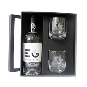 Edinburgh Gin with Two Glasses Gift Set, 70 cl: Amazon.co.uk: Grocery