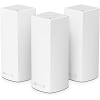 Linksys Velop WHW0303B Tri-Band Whole Home Mesh WiFi 5 System (AC2200) - WiFi Router Extender ...