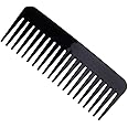 DAZISEN Black Detangling Hair Comb - Anti-static Cutting Combs Wide ...