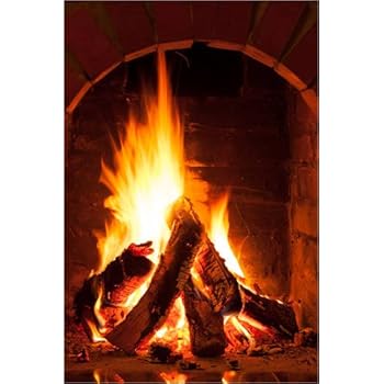 Destination Vinyl Posters A3| Open Log Fire Art Poster Print Size A3 ...