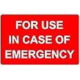 For use in case of emergency safety sign - Self adhesive sticker (200mm ...