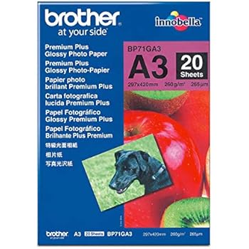 Brother BP60MA3 Papier mat A3 (297x420 mm) 145g 25 feuilles: Amazon.fr: Fournitures de bureau