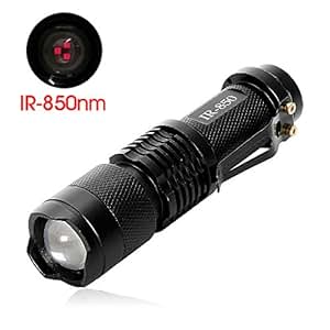 IR Torch 3 Watt 850NM Infrared Light Night Vision Flashlight Torch ...