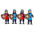 Bigjigs Toys Wooden Knights | Medieval Figure Set for Kids | Action ...