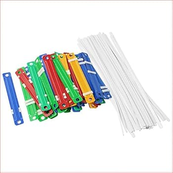 50 Sets Metal Office Fasteners Clips for Paper File: Amazon.co.uk ...