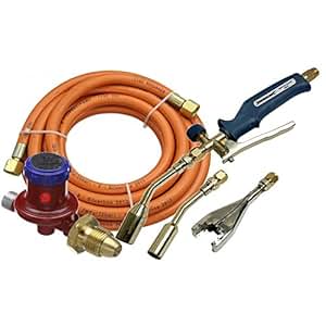 Gas Torch Hose Regulator Plumber Copper Pipe Solder Brazing Kit ...