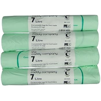 All-Green 6 Litre Biobag Compostable Kitchen Caddy Liners Food Waste ...