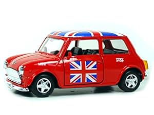 Mini Cooper Model (Red) with Union Jack Top Made of Die Cast Metal and ...