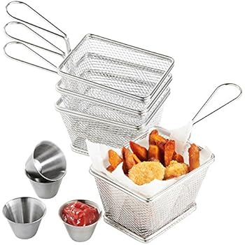Mini Chip Serving Baskets (Set of 4): Amazon.co.uk: Kitchen & Home