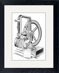 Print of 'First lockstitch sewing machine, invented by Elias Howe ...