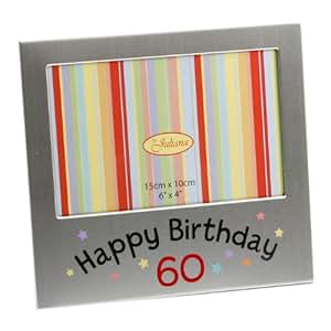 Happy 60th Birthday Photo Frame, gift: Amazon.co.uk: Kitchen & Home