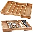 URBN-CHEF Extendable Bamboo Cutlery Tray (Large) : Amazon.co.uk: Home ...