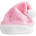 Haveratio Soft Velvet Santa Hat - Comfortable Traditional Multi Color Plush Christmas Santa Hat ...
