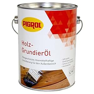 Pigrol Holz Grundieröl 5L Grundierung für Holz im Außenbereich: Amazon ...