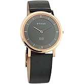 Titan Edge Baseline Grey Dial Analog Leather Strap Watch for Men ...