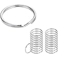 CORTNEY 100 Pack Small Keyring Rings Hoops, 15mm /0.6 Inch Silver Round ...