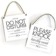 ONE 2-Sided Sign, Knock & Kindly Wait, Please Do Not Disturb ...
