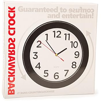 Backwards Clock: Amazon.co.uk: Kitchen & Home
