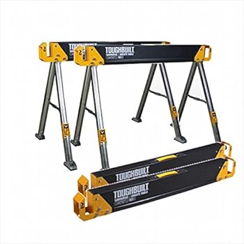 TOUGHBUILT TOU-C700 Saw Horse/Adjustable Jobsite Table (Single): Amazon ...