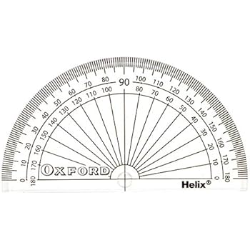 50 x CLASSIC HELIX 180 DEGREE PROTRACTOR MATH MATHS SETS SCHOOL COLLEGE ...