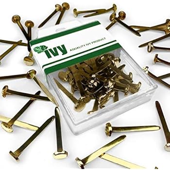 Qty 50 30mm Quality Brass (Gold) Paper Fasteners Split Pins Butterfly ...