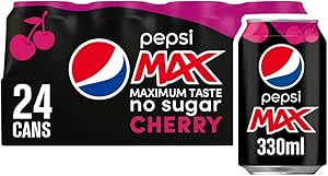 Pepsi Max Cherry, 24 x 330ml : Amazon.co.uk: Grocery