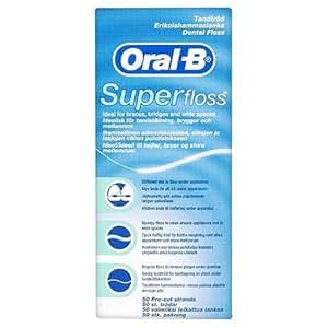 Oral B SuperFloss Super Dental Floss for Braces Bridges: Amazon.co.uk ...