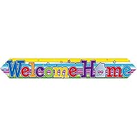 Welcome Home Banners Black Gold - Welcome Back Hanging Backdrop ...