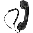 Retro Phone Handset, 3.5mm Telephone Handset Cell Phone Receiver Mic ...