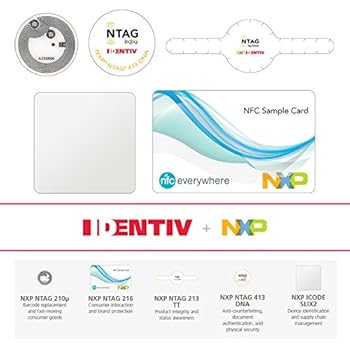 Identiv NFC Tag Starter Kit - 25 Pieces Type NFC Forum Type 2/4/5 NTAG and ICODE Tag ICs NXP ...