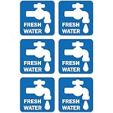 Motorhome caravan water label waste water sign - Self adhesive sticker ...