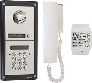 Videx 1 Way Audio Intercom Kit W/ Keypad Entry Panel, Door Release ...