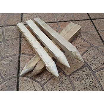 15 Pack 18" (450mm) TREATED SITE PEGS WOODEN STAKES POSTS PEGS: Amazon ...