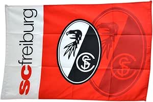 Flagge SC Freiburg - 60 x 90 cm, + gratis Aufkleber, Flaggenfritze ...