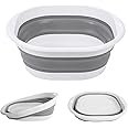Collapsible Washing Up Bowl, Portable Wash Basin Silicone Plastic ...