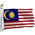 rhungift Malaysia Flag 3x5 Ft Large, Moderate-Outdoor Both Sides 100D ...