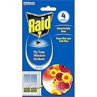 Raid Fly Trap Window Stickers, Fly Killer for Indoor Use, Non Toxic and ...