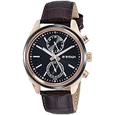 Titan Neo Economy Quartz Analog Blue Dial Leather Strap Watch for Men ...