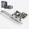ATEVON PCI Express Card with 2 Ports USB 3.0 PCI-EX Card- Black ...