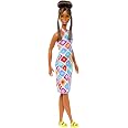 Barbie Fashionistas Doll #210 with Brown Hair in Bun, Wearing Colorful ...