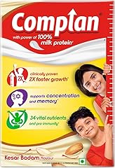 Complan Nutrition Drink Powder for Children, Kesar Badam Flavour, 500 g ...