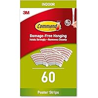Command Poster Strips, Value Pack, 48 Adhesive Strips, White - Ideal ...