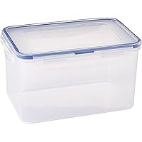 Lock & Lock HPL818 Rectangular Storage Container - Clear/Blue, 1.9 L ...