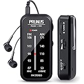 PRUNUS J-555 Small Radio AM/FM with Rechargeable Battery & Battery ...