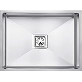 CROCODILE 304 GRADE DOUBLE BOWL HANDMADE KITCHEN SINK, SATIN FINISH - STAINLESS STEEL (45" x 20 ...