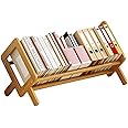 aichilra Wood Tilting Bookcase, Desktop Shelf Organizer Display Stand ...