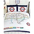 Underground London Undgerground Tube Duvet Cover and Pillowcases ...